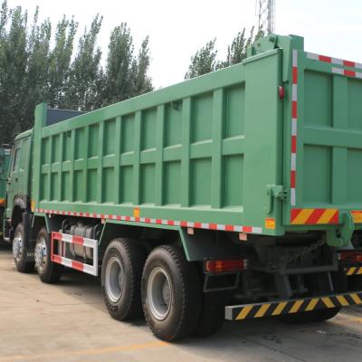 China 12.00R20 Tyre Type HOWO 8x4 Euro 2 375HP Left Drive Heavy Dump Truck with 7.6*2.3*1.5m Load Box for sale
