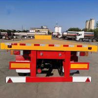 China 3-Axis / 4-Axis / 5-Axis 40-Foot Carbon Steel Aluminum Container Transport Flat Plate Semi-Trailer Original Tires (12R20) for sale