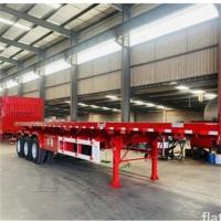 China 3 Axles Custom 2 4 5 6 Axles 40 Ft 12.00R20 Tire Container Transport Flatbed Semi-Trailer with Max Payload 30ton for sale