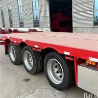 China 3 Axles Custom 2 4 5 6 Axles 40 Ft 12.00R20 Tire Container Transport Flatbed Semi-Trailer with Max Payload 30ton for sale