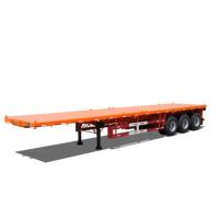 China 12500*2500*1600 MM Steel Plate Flat Container Semi-Trailer with 3/4-Axis and Customizable Air Suspension Steel Suspension for sale