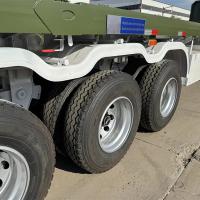 China New 40FT Three-axle 12-tire Flatbed Semi-trailer With Anti-lock Braking System For Container And Cargo Transportation for sale