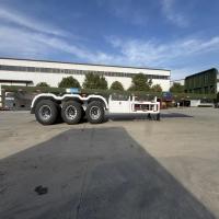 China New 40FT Three-axle 12-tire Flatbed Semi-trailer With Anti-lock Braking System For Container And Cargo Transportation for sale