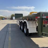 China New 40FT Three-axle 12-tire Flatbed Semi-trailer With Anti-lock Braking System For Container And Cargo Transportation for sale