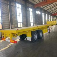 China 20/40/45 Feet 3 Bearing High Capacity Container Plate Semi-Trailer for Max Payload 30ton for sale