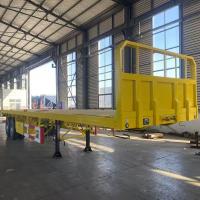 China 20/40/45 Feet 3 Bearing High Capacity Container Plate Semi-Trailer for Max Payload 30ton for sale