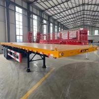China 20/40/45 Feet 3 Bearing High Capacity Container Plate Semi-Trailer for Max Payload 30ton for sale