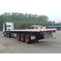 China Hot 20 Feet 40 Feet Container Transport 3-Axis Flat Plate Semi-Trailer with 12.5*2.5*1.55m 12r22.5 Customized for sale
