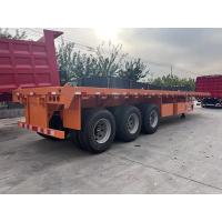 China Hot 20 Feet 40 Feet Container Transport 3-Axis Flat Plate Semi-Trailer with 12.5*2.5*1.55m 12r22.5 Customized for sale