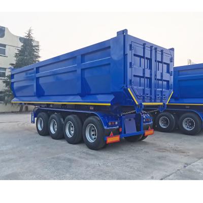 China New 4-Axle 60T Steel Dump Semi-Trailer For 60 Ton Dump Trailers In Construction And Mining for sale