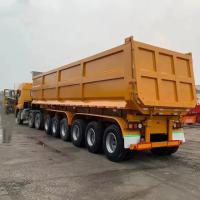 China 3 Axes 4 Axes 5 Axes Dump Truck Semi Trailer Hydraulic Back Tip U-Bucket Trailer For Sale for sale