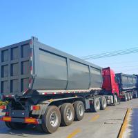 China 3 Axes 4 Axes 5 Axes Dump Truck Semi Trailer Hydraulic Back Tip U-Bucket Trailer For Sale for sale