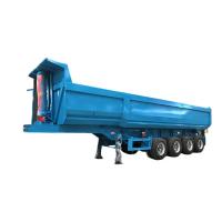 China 4-Axis HYVA Hydraulic Lift Cylinder Semi Trailer with Backflip U-Bucket Color Can Be Customized According To Customer Needs for sale