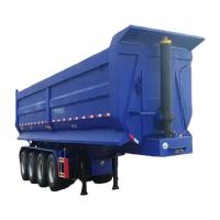 China 4-Axis HYVA Hydraulic Lift Cylinder Semi Trailer with Backflip U-Bucket Color Can Be Customized According To Customer Needs for sale