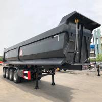 China 4-Axis HYVA Hydraulic Lift Cylinder Semi Trailer with Backflip U-Bucket Color Can Be Customized According To Customer Needs for sale