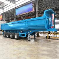 China 4-Axis HYVA Hydraulic Lift Cylinder Semi Trailer with Backflip U-Bucket Color Can Be Customized According To Customer Needs for sale