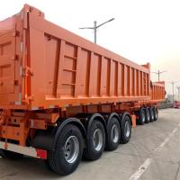 China 12-Piece Dump Semi-Trailer 3-Axle/4-Axle 12R20 Tire Rim 8.25-22.5 Customizable Color for sale
