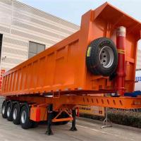 China 12-Piece Dump Semi-Trailer 3-Axle/4-Axle 12R20 Tire Rim 8.25-22.5 Customizable Color for sale