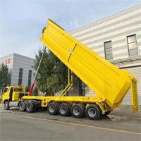 China 12-Piece Dump Semi-Trailer 3-Axle/4-Axle 12R20 Tire Rim 8.25-22.5 Customizable Color for sale