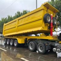 China 12-Piece Dump Semi-Trailer 3-Axle/4-Axle 12R20 Tire Rim 8.25-22.5 Customizable Color for sale