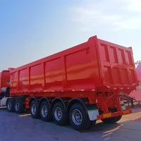 China 12 Tire 3-Axle JOST E100 Dump Semi-Trailer with 6mm Side Wall Thickness and Two-Speed Landing Gear for sale