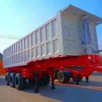 China 12 Tire 3-Axle JOST E100 Dump Semi-Trailer with 6mm Side Wall Thickness and Two-Speed Landing Gear for sale