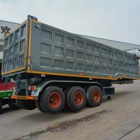 China 3-Axle JOST 2.0/3.5-Inch Kingpin 12R20 Tires (12R22.5 Can Be Customized)  Dump Semi Trailer for sale