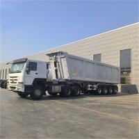 China 3/4Axle 12R20 Tire Side Wall Thickness 6 Mm Bottom Plate Thickness 8 Mm 24 M3 Dump Semi Trailer for sale