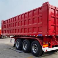 China 3/4Axle 12R20 Tire Side Wall Thickness 6 Mm Bottom Plate Thickness 8 Mm 24 M3 Dump Semi Trailer for sale