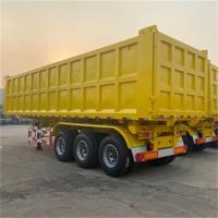 China 8mm Bottom Plate Thickness Dump Semi-Trailer with 3/4 Axle Original Customizable FUWA/BPW American Mechanical Suspension for sale