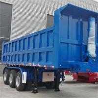 China 8mm Bottom Plate Thickness Dump Semi-Trailer with 3/4 Axle Original Customizable FUWA/BPW American Mechanical Suspension for sale