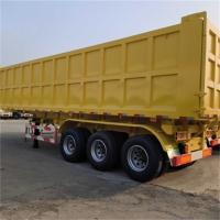 China 8mm Bottom Plate Thickness Dump Semi-Trailer with 3/4 Axle Original Customizable FUWA/BPW American Mechanical Suspension for sale