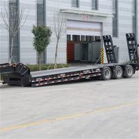 China 4/5/6mm Thick Lattice Board Bottom Platform 3/4 Axle 12.00R20 Tire 40 Tons 60 Tons 80 Tons 100 Tons Low Bed Plate Semi-Trailer for sale