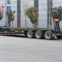 China 4/5/6mm Thick Lattice Board Bottom Platform 3/4 Axle 12.00R20 Tire 40 Tons 60 Tons 80 Tons 100 Tons Low Bed Plate Semi-Trailer for sale