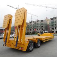 China Customizable 2-Axis 40t Automatic Ramp Low Bed Trailer for Heavy Duty Transport for sale