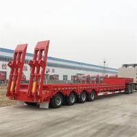 China 4 Axles 80T Heavy Duty Lowbed Trailer With Wideners With Mechanical Suspension and Springs for sale