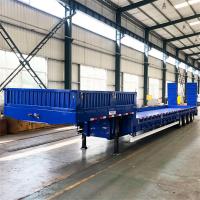 China 4 Axles 80T Heavy Duty Lowbed Trailer With Wideners With Mechanical Suspension and Springs for sale