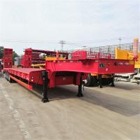 China Customizable 12R22.5 Type Tires 3-Axle 12-Tire Low Bed Semi-Trailer with JOST 2.0 inches King Pin for sale