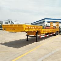 China Customizable 12R22.5 Type Tires 3-Axle 12-Tire Low Bed Semi-Trailer with JOST 2.0 inches King Pin for sale