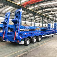 China Customizable 12R22.5 Type Tires 3-Axle 12-Tire Low Bed Semi-Trailer with JOST 2.0 inches King Pin for sale