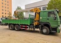 China Sinotruk Howo7 Green 12T 6x4 chassis dump boom crane sold well in Africa. for sale