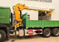 China Sinotruk Howo7 Green 12T 6x4 chassis dump boom crane sold well in Africa. for sale
