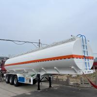 China Customizable Hot Oil Tank Trailer with 50ton Max Payload Dimensions 11800*2500*3700mm Mechanical Suspension for sale