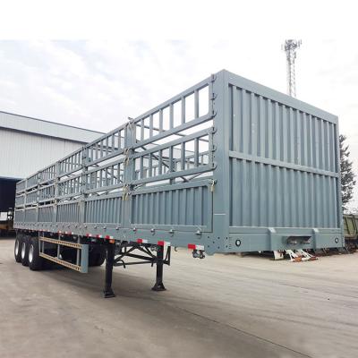 China 3-Axle 12-Tire High-Side Fence Cargo Semi-Trailer Is Fitted With Mechanical Suspension And Standard 28-Ton Landing Gear for sale
