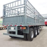 China 3-Axle 12-Tire High-Side Fence Cargo Semi-Trailer Is Fitted With Mechanical Suspension And Standard 28-Ton Landing Gear for sale