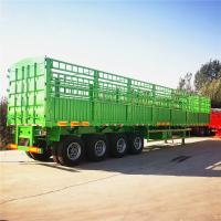 China Brand New 3 Axle 60 Ton 12.00R20 Tires 12 Tire Side Wall Trailer Post Fence Cargo Semi Trailer for sale