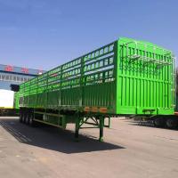 China Brand New 3 Axle 60 Ton 12.00R20 Tires 12 Tire Side Wall Trailer Post Fence Cargo Semi Trailer for sale