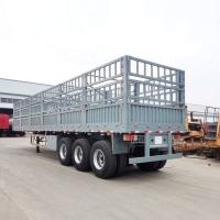 China 3-Axle 12-Tire High-Side Fence Cargo Semi-Trailer Is Fitted With Mechanical Suspension And Standard 28-Ton Landing Gear for sale