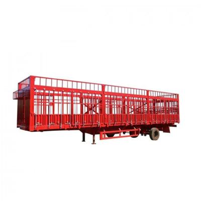 China 2 Or 3 Axle /4 Axle Truck 3mm Thick Grid Plate Frame Floor Trailer Side Wall Semi-Trailer Fence Semi-Trailer for sale