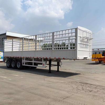 China High Quality 34 Axles Loaded 60-80 Tons Of Agricultural Cargo Transport Fence Semi-Trailer for sale